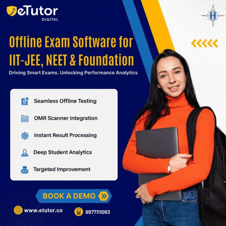 eTutor Offline Exam Software for IIT-JEE, NEET, and Foundation